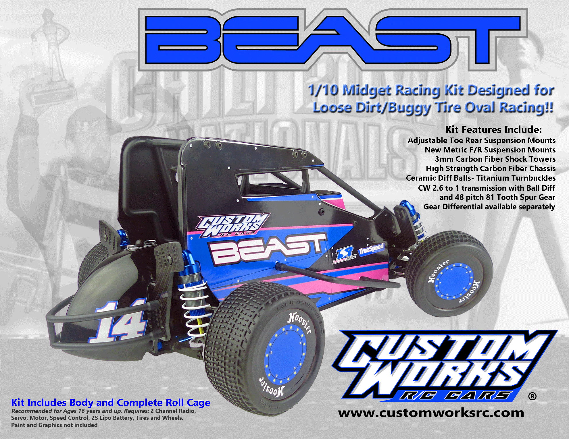 CW BEAST MIDGET KIT | The Factory RC Raceway